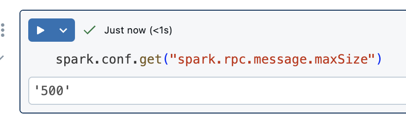 SparkRuntimeException: Sent message larger than ma... - Databricks Community - 95266